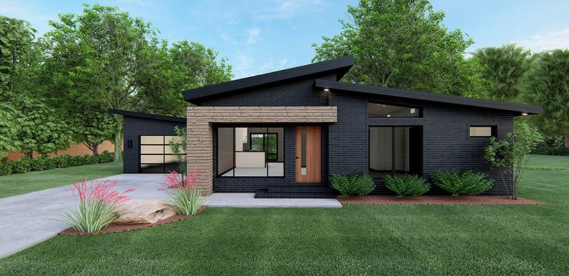 fachada de casa techo a dos aguas bonito – Planos de Casas Gratis